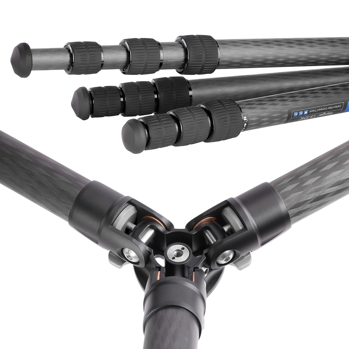 Leofoto Ranger LS-324C Carbon Fiber Tripod with Spider Bowl with LH-40 ...